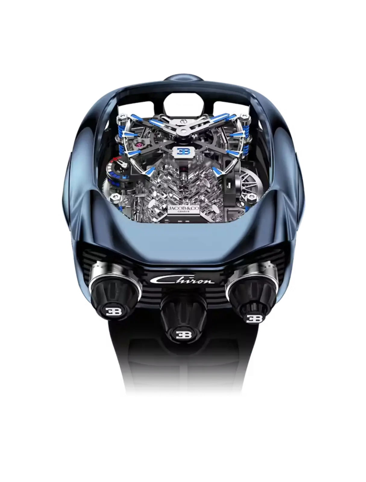 BUGATTI CHIRON TOURBILLON BLUE TITANIUM - SHH