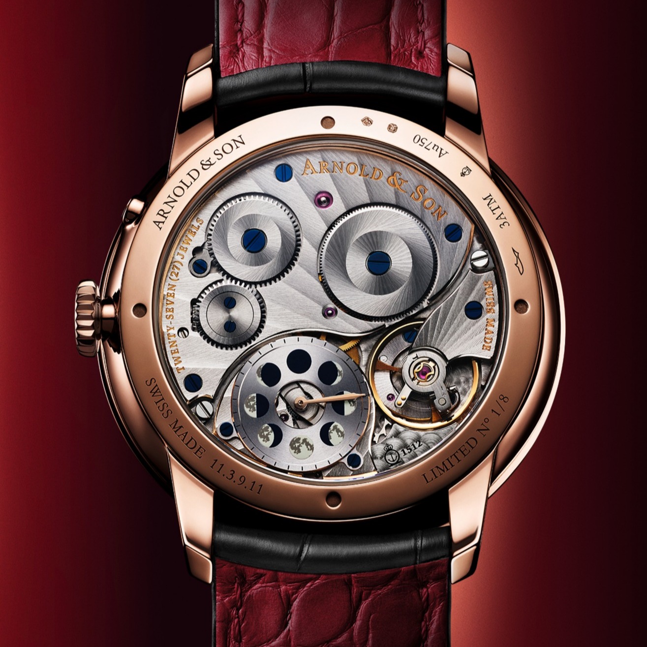 Arnold & Son Presents the New Perpetual Moon 41.5 Red Gold “Year of the ...